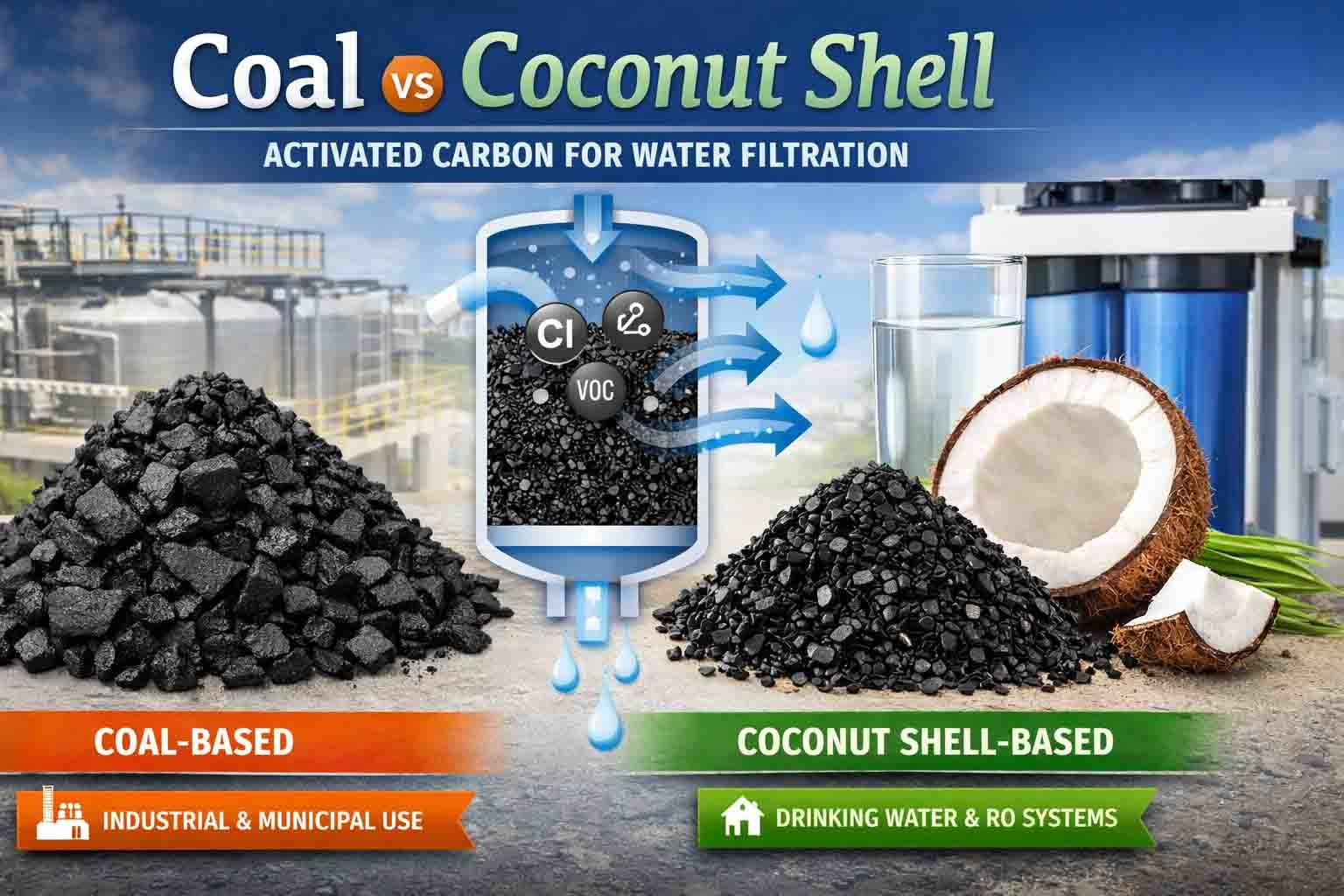 Coal vs Coconut Shell Activated Carbon for Water Filtration