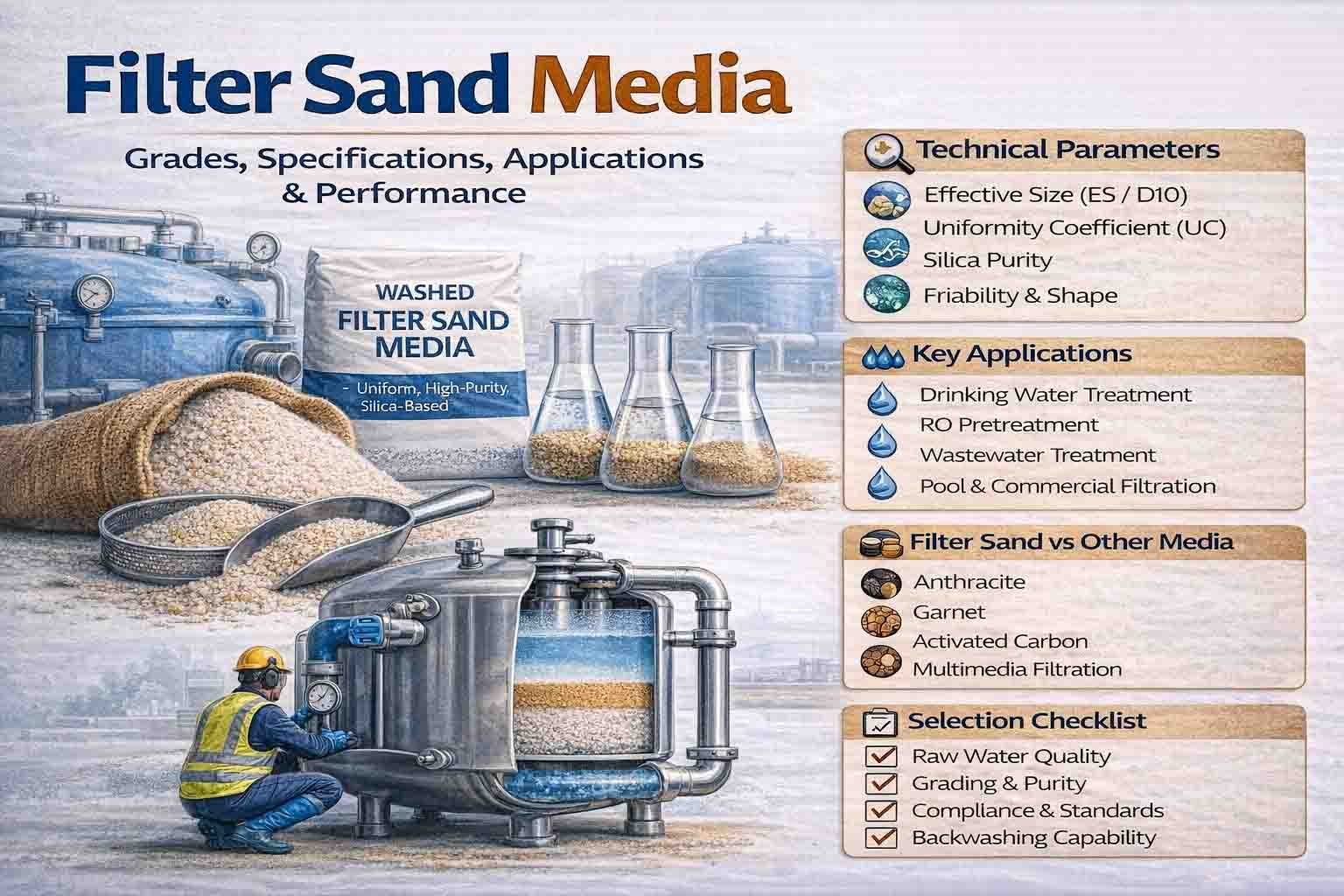 Filter Sand Media: Complete Guide to Grades, Specifications