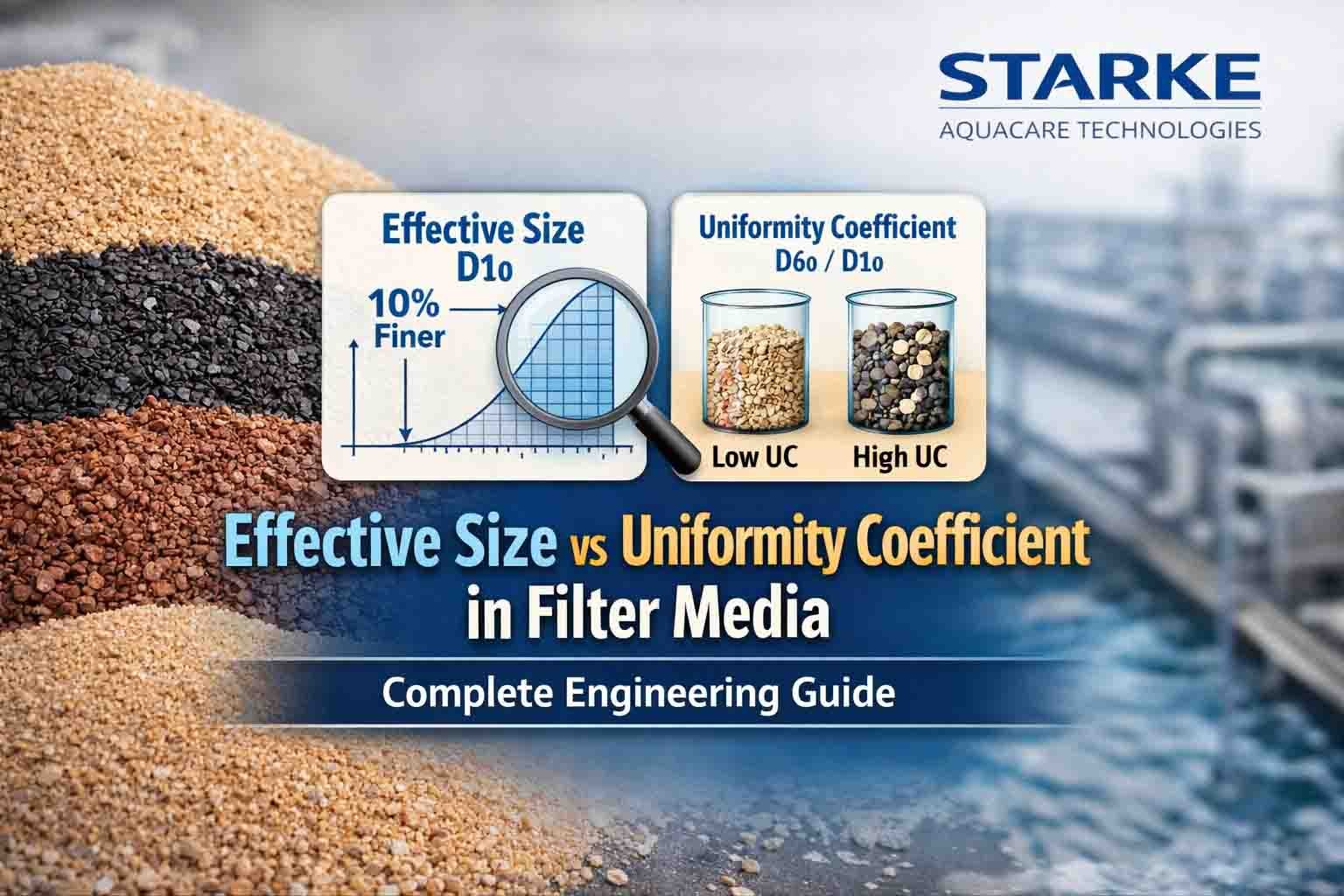 Effective Size vs Uniformity Coefficient in Filter Media ES vs UC